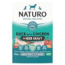 Naturo Adult Dog Grain & Gluten Free Duck with Chicken in Herb Gravy ...