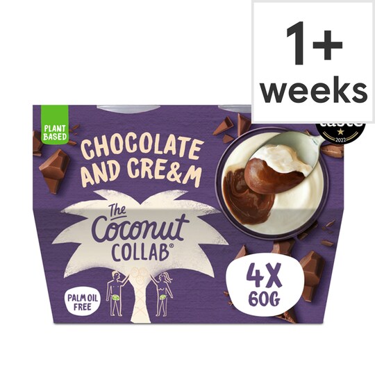The Coconut Collaborative Chocolate & Cream Dairy Free Dessert 4X60g ...