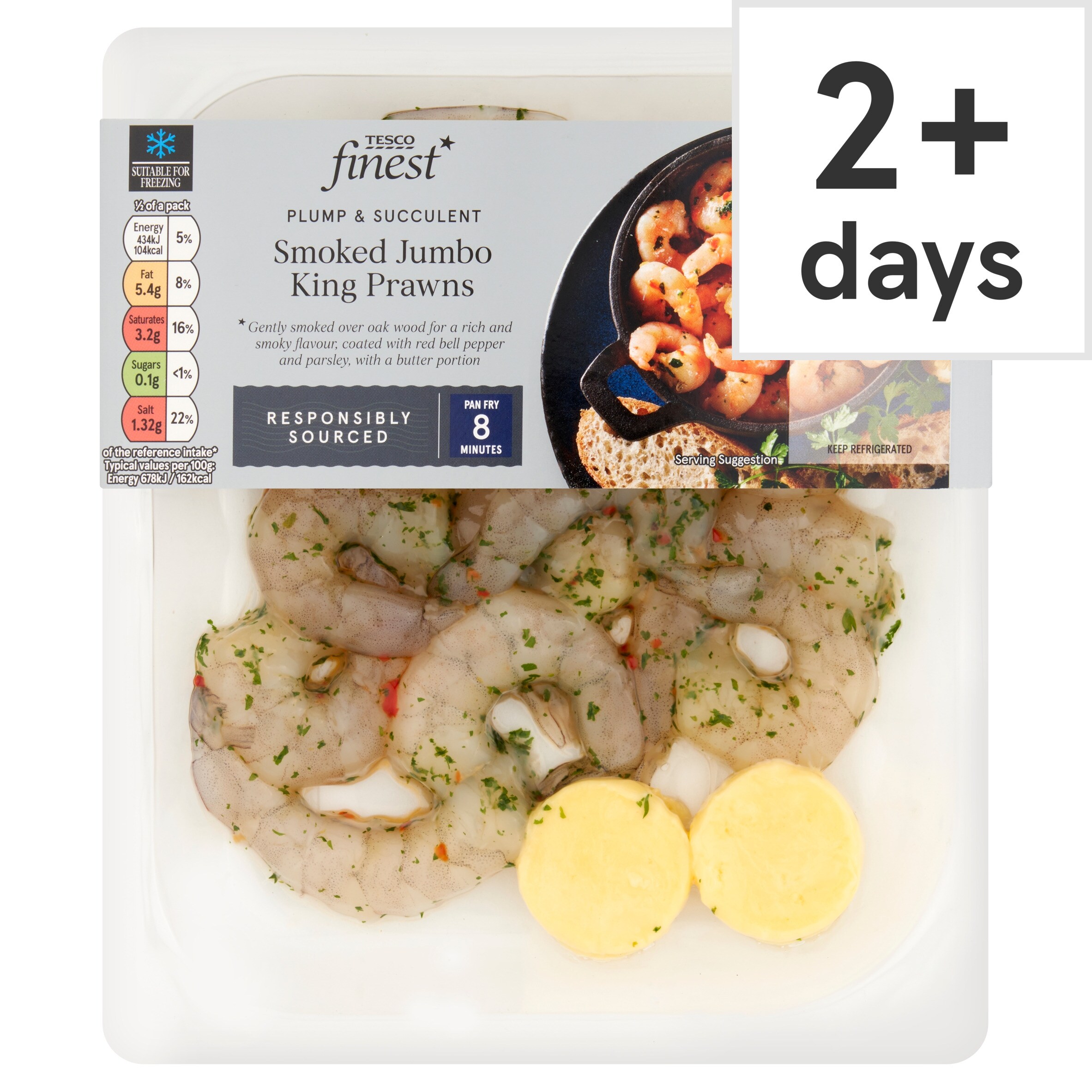 Tesco Finest Smoked Jumbo King Prawns 180g - Tesco Groceries