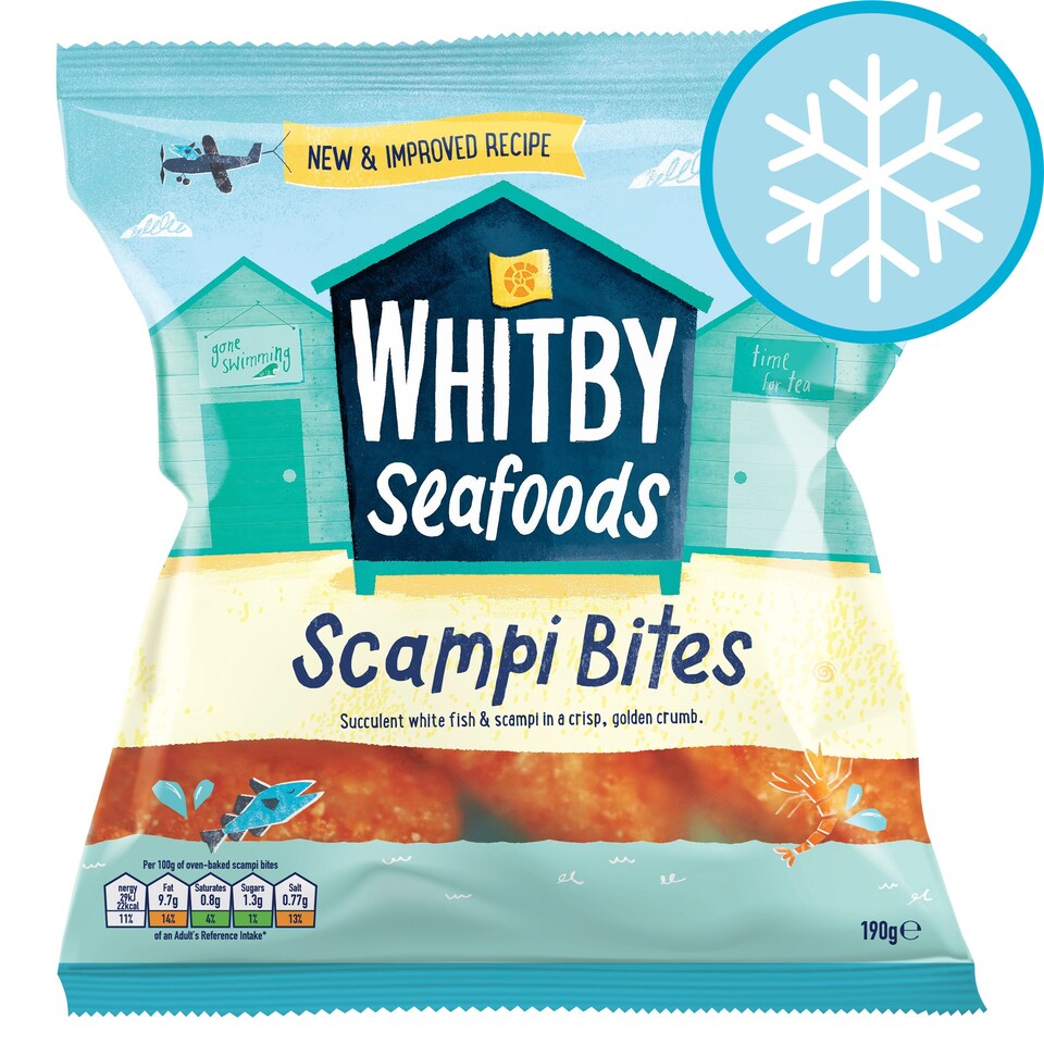 Whitby Seafoods Breaded Scampi Bites 190G - Tesco Groceries