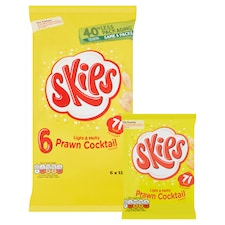 Kp Skips Prawn Cocktail Crisps 6 X 13.1G - Tesco Groceries