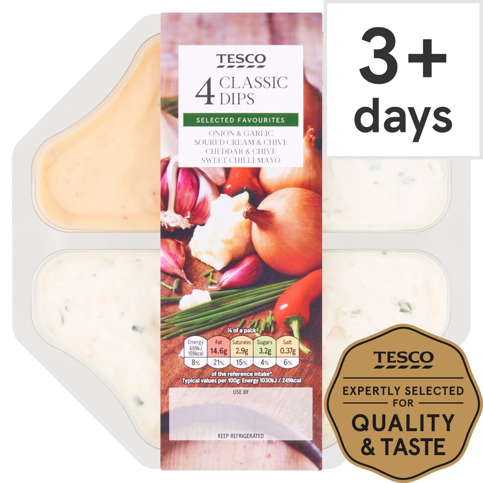 Tesco Classic Multipack Dips 516G - Tesco Groceries