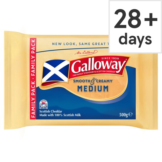 Galloway Medium Cheddar 500G - Tesco Groceries