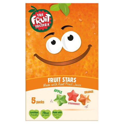 Fruit Factory Multi Fruit Stars 5 Pack 100G - Tesco Groceries