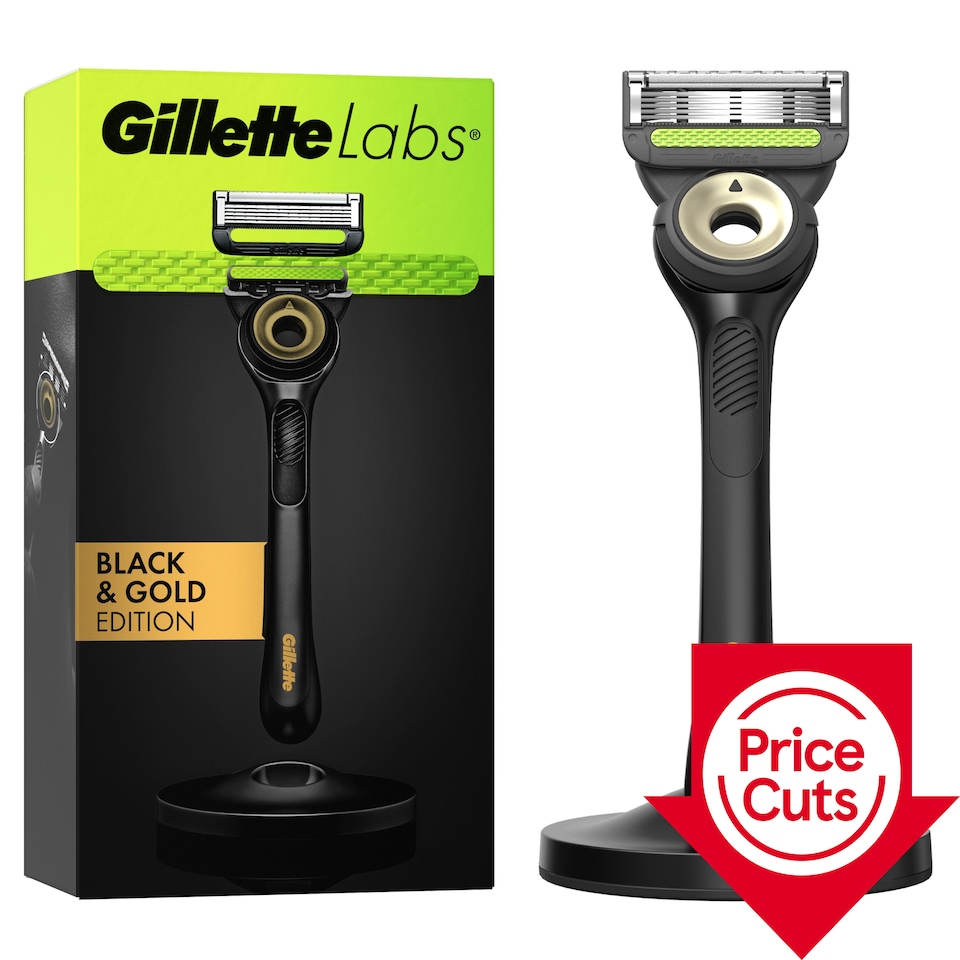 Gillette Labs Razor & Stand Black & Gold Edition - Tesco Groceries