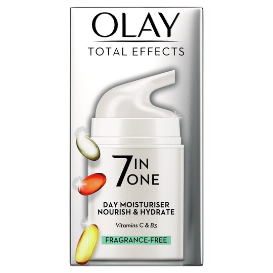 Olay Tot/Eff Day Cream Fragrance Free Moisturiser 50Ml - Tesco Groceries