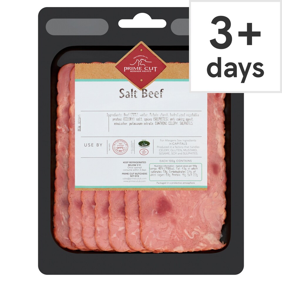 Prime Cut Kosher Salt Beef 110g - Tesco Groceries