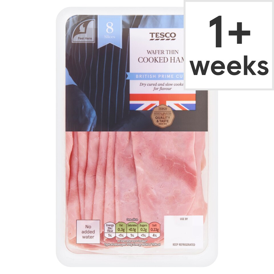 Tesco British Wafer Thin Cooked Ham 120g - Tesco Groceries