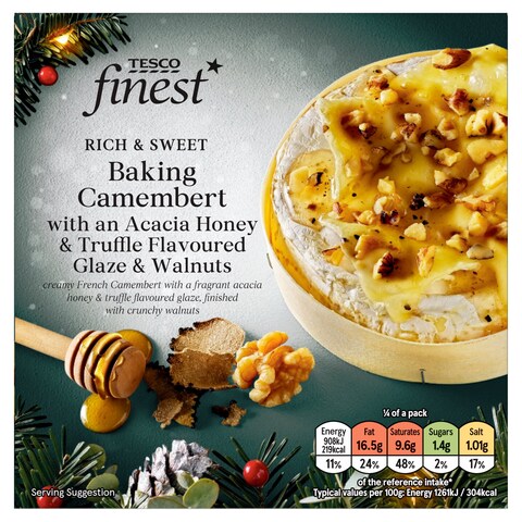 Tesco Finest Baking Camembert with Acacia Honey & Truffle and Walnuts ...