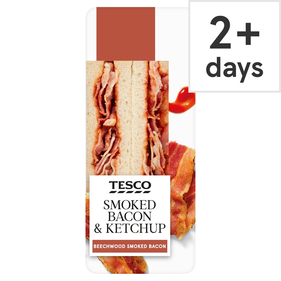Tesco Smoked Bacon & Ketchup Sandwich - Tesco Groceries