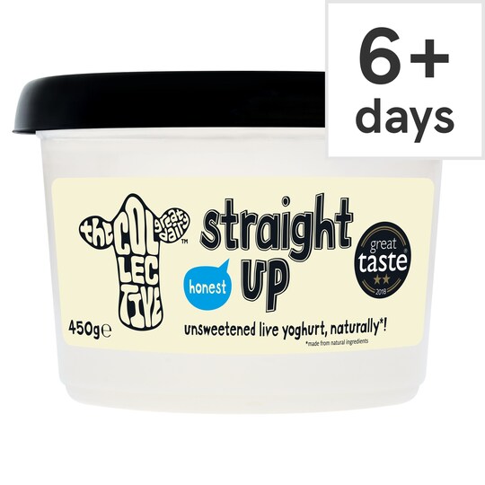 The Collective Straight Up Live Unsweetened Yogurt 450G - Tesco Groceries