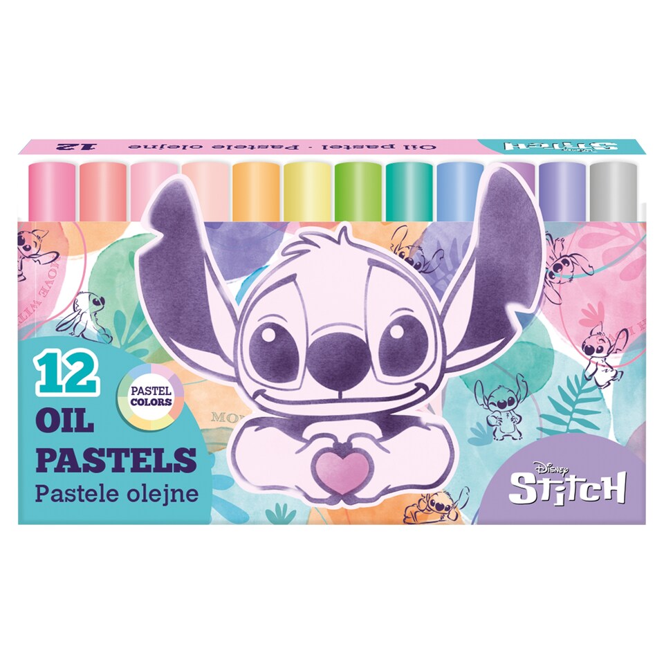 Disney Stitch pasztell szín& olajpasztell 12 db - Tesco Groceries
