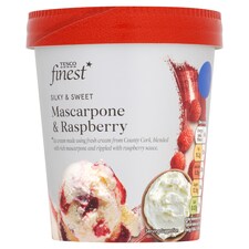 Tesco Finest Mascarpone And Raspberry Ice Cream 500Ml - Tesco Groceries