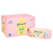Johnson's Baby Wipes Extra Sensitive 12 X 56 Pack - Tesco Groceries