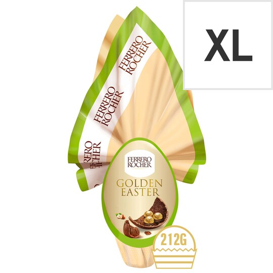 Ferrero Rocher Golden Easter Milk Chocolate Egg 212G - Tesco Groceries