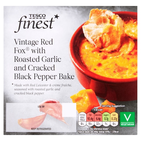Tesco Finest Vintage Red Fox with Roasted Garlic & Cracked Black Pepper ...
