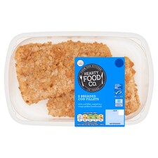 Hearty Food Co. 2 Breaded Cod Fillets 300g - Tesco Groceries