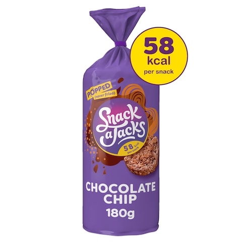 Snack a Jacks Chocolate Chip Jumbo Rice Cakes 180g - Tesco Groceries