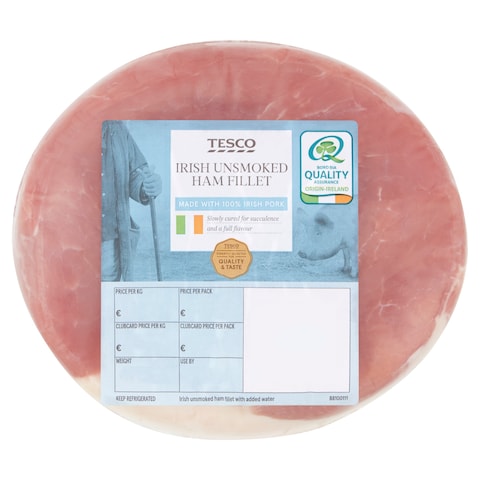 Tesco Irish Unsmoked Ham Fillet 1.428Kg-1.2132Kg - Tesco Groceries