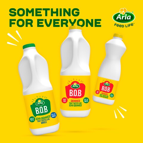 Arla BOB Semi-Skimmed Milk 2L That Tastes Like Whole - Tesco Groceries