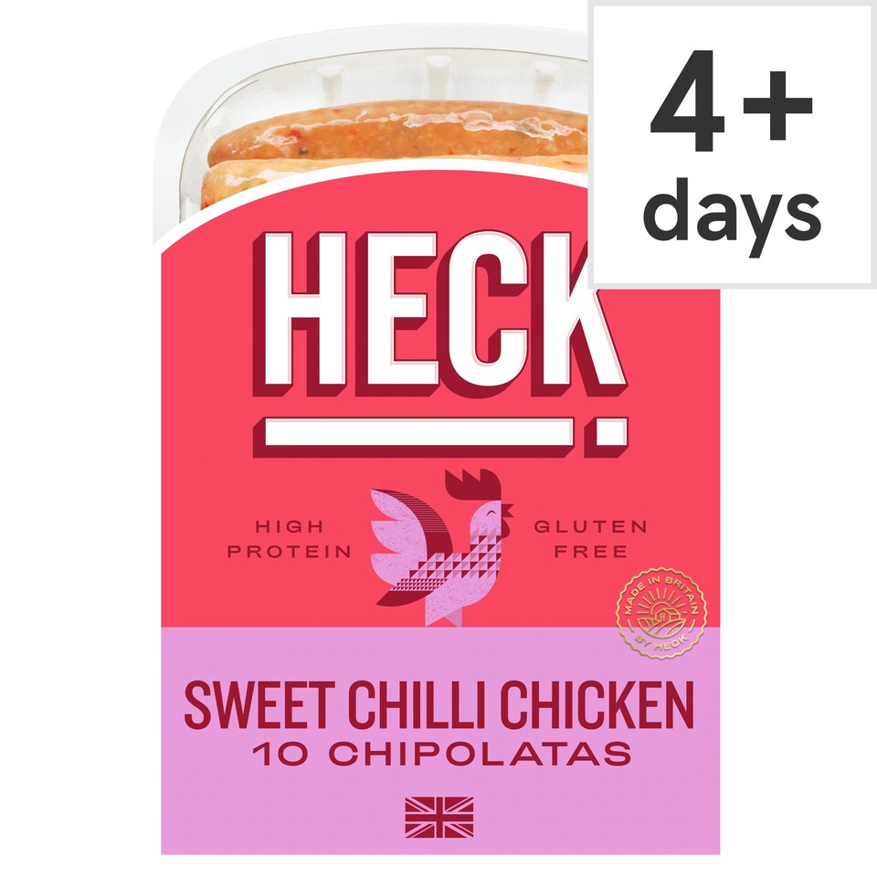 Heck Sweet Chilli Chicken Chipolatas 10 Pack 340G - Tesco Groceries