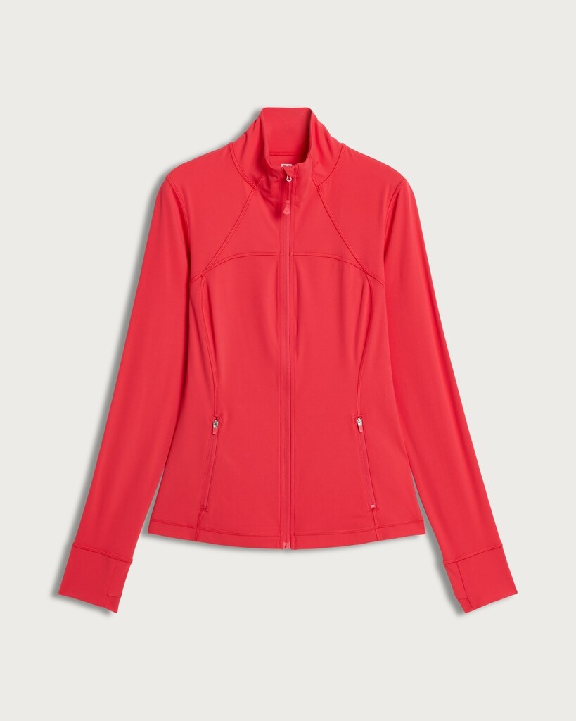 F&F Active ULTRAMOVE Zip Front Jacket in Red - Tesco Groceries