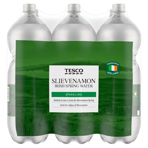Tesco Slievenamon Irish Sparkling Spring Water 6 X 2 Litre - Tesco ...