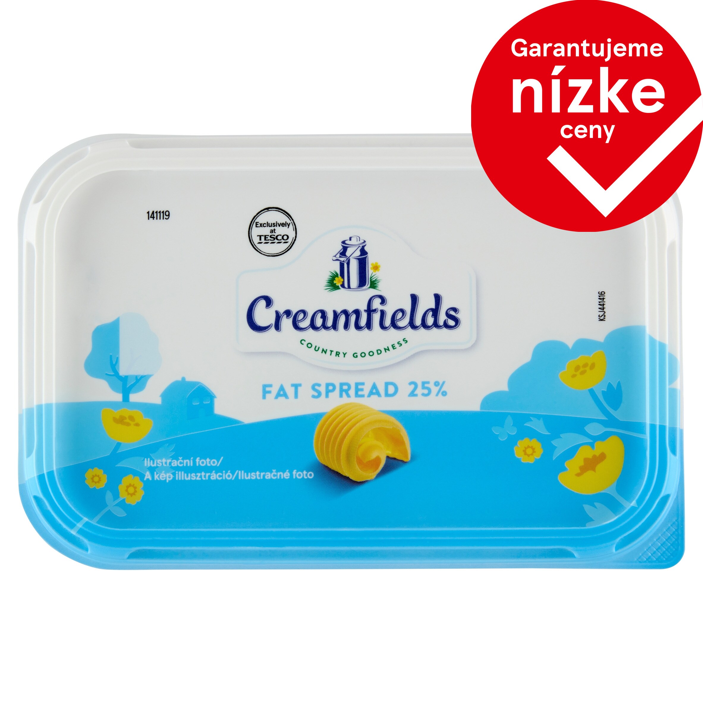 Tesco Creamfields rastlinná nátierka 25% 500 g - Tesco Groceries