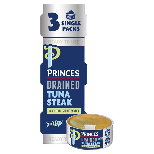Princes Drained Tuna Steak In Spring Water 3X60g - Tesco Groceries