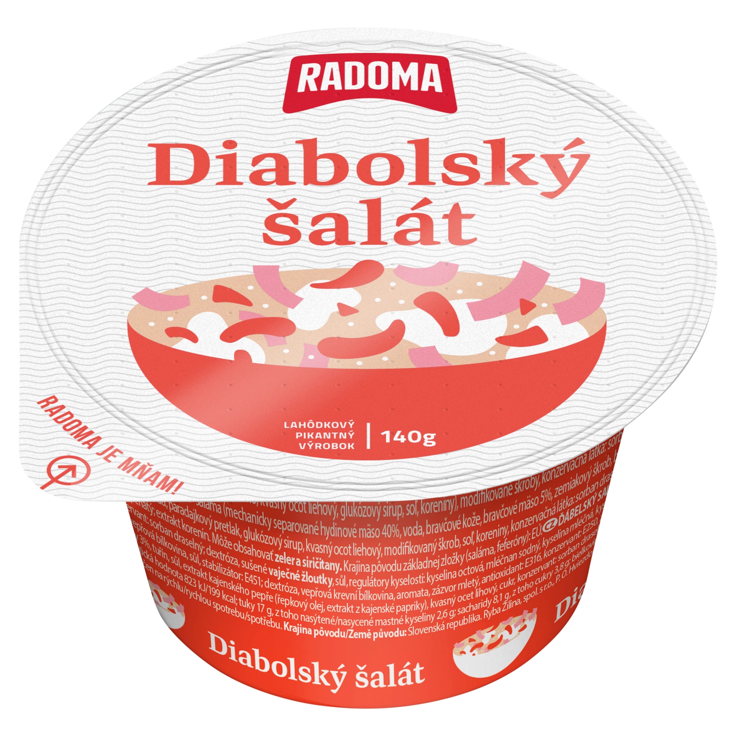 PRETO Radoma Diabolic Salad 140 g - Tesco Groceries