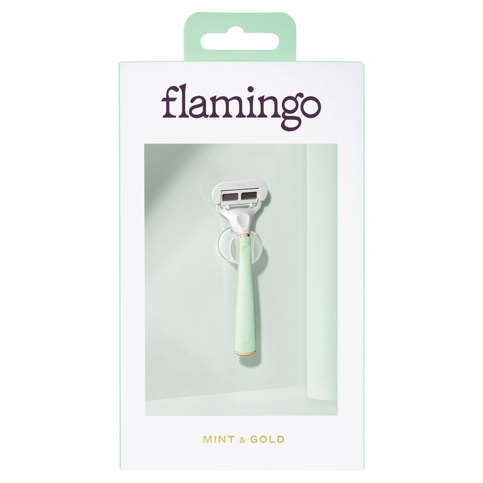 Flamingo Razor Mint & Gold - Tesco Groceries
