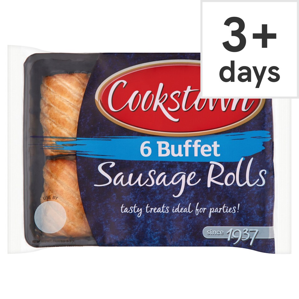 Cookstown Buffet Sausage Rolls 6 Pack 216G - Tesco Groceries