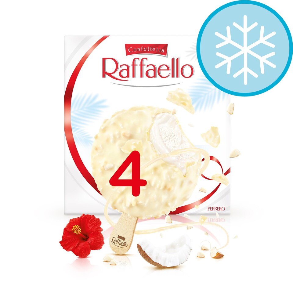 Ferrero Raffaello Ice Cream Sticks 4 X 70Ml - Tesco Groceries