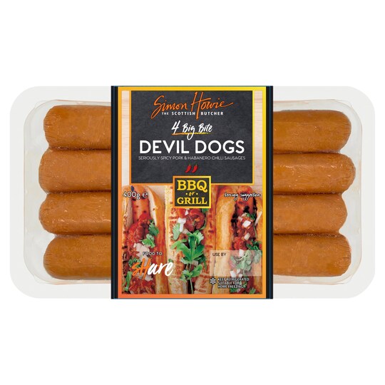 Simon Howie 4 Big Bites Devil Dogs 400G - Tesco Groceries