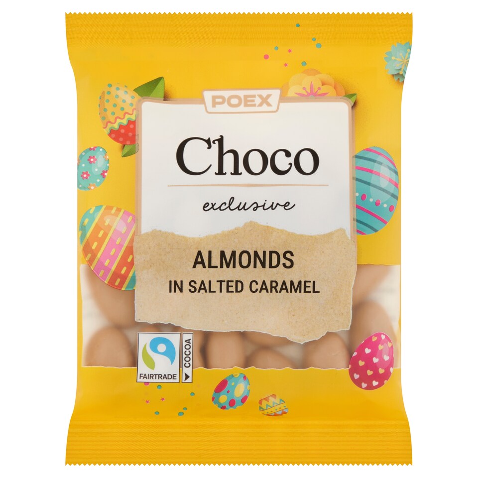 Poex Choco Exclusive mandle v slanom karamelu 80 g - Tesco Groceries