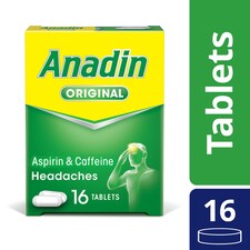 Anadin Regular Tablets 16'S - Tesco Groceries
