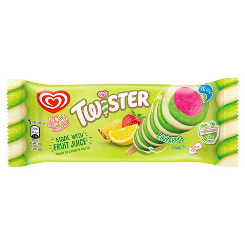 Twister Mini Pineapple Ice Cream with Strawberry-Lemon Flavoured Water ...