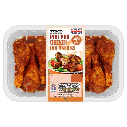 Tesco Bbq Piri Piri Ckn Drumsticks 1kg Tesco Groceries