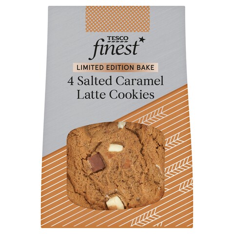 Tesco Finest Salted Caramel Latte Cookies 4 Pack - Tesco Groceries