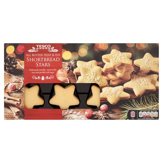 Tesco Heat And Eat Shortbread Stars350g - Tesco Groceries