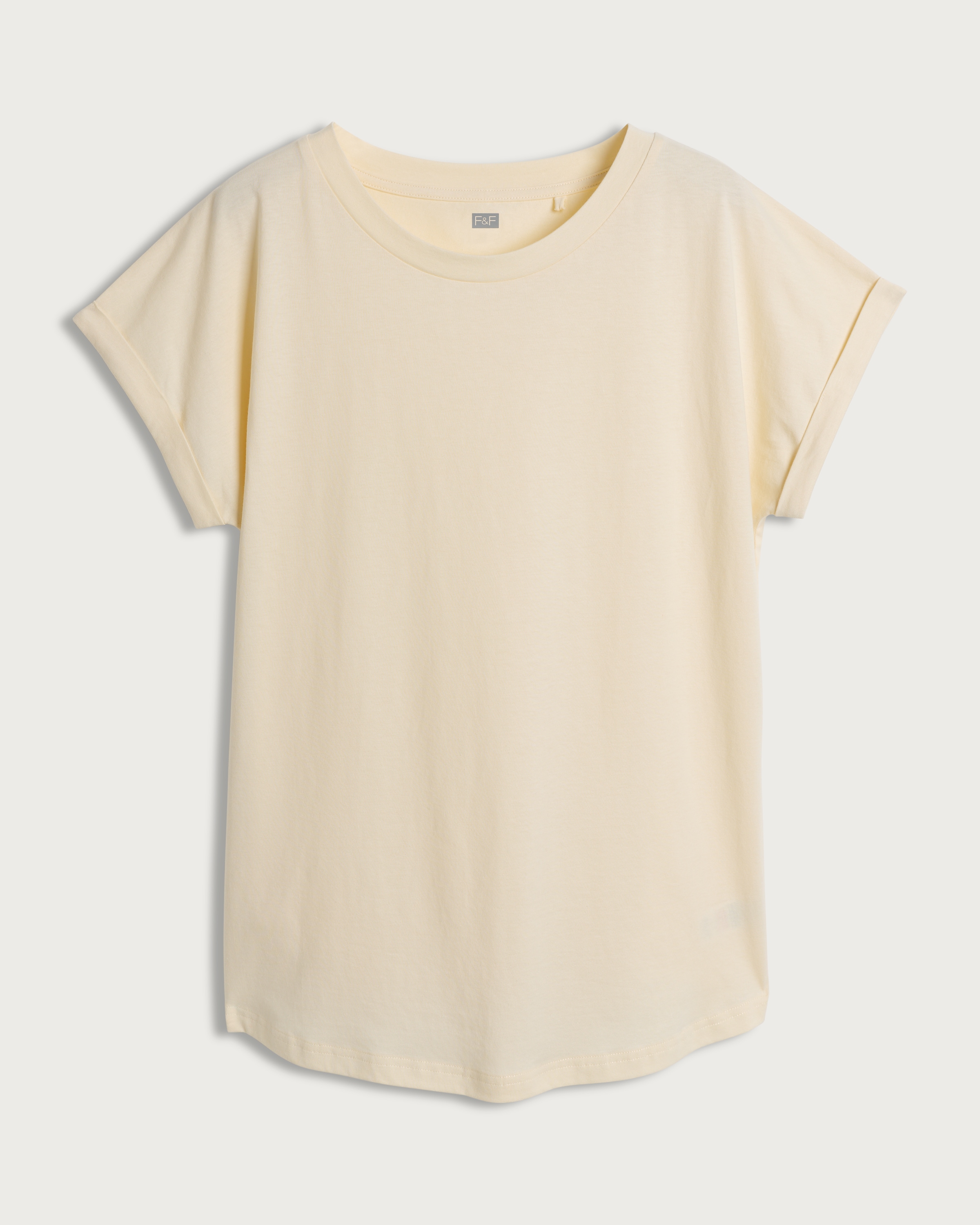 F&F Pure Cotton Short Sleeved T-Shirt in Yellow - Tesco Groceries