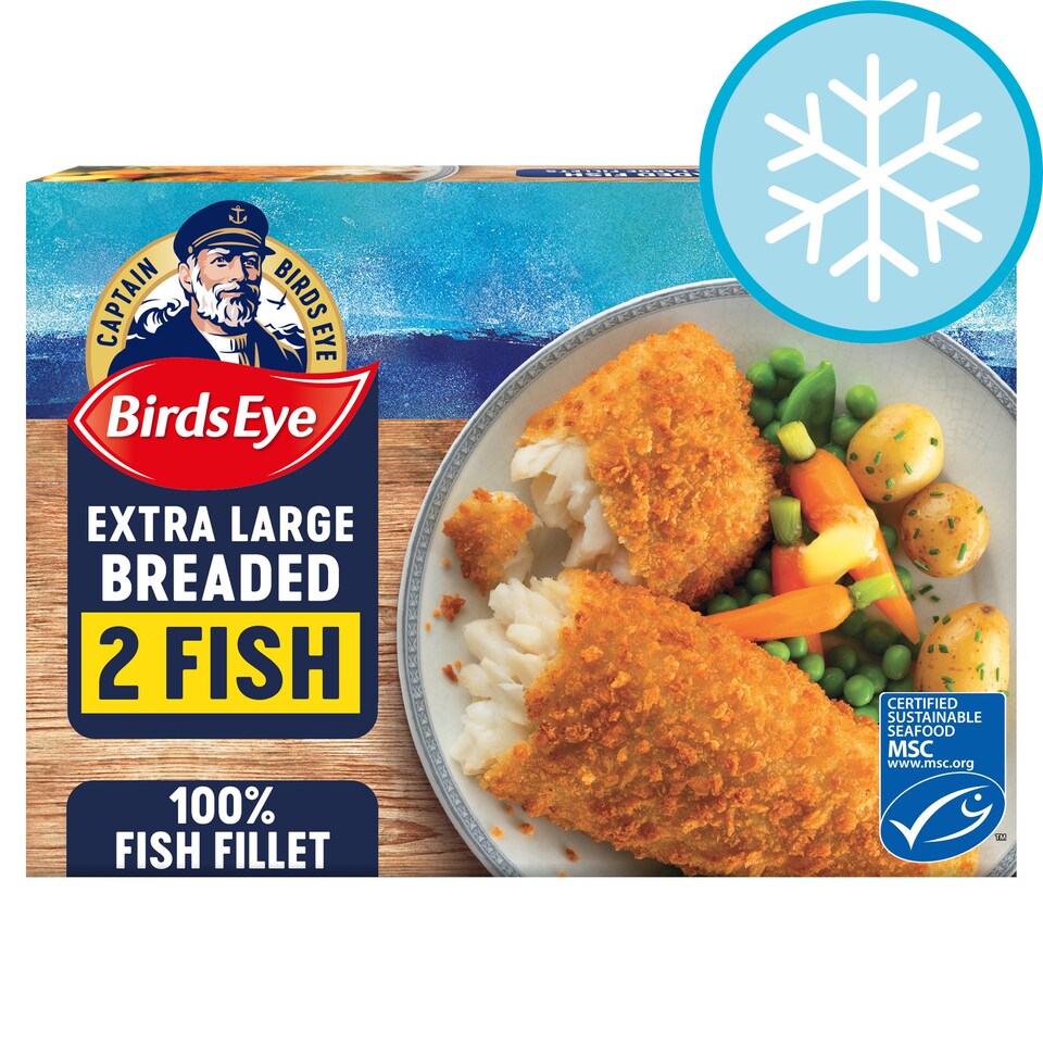 Birds Eye 2 Extra Large Breaded Fish Fillets 320G - Tesco Groceries