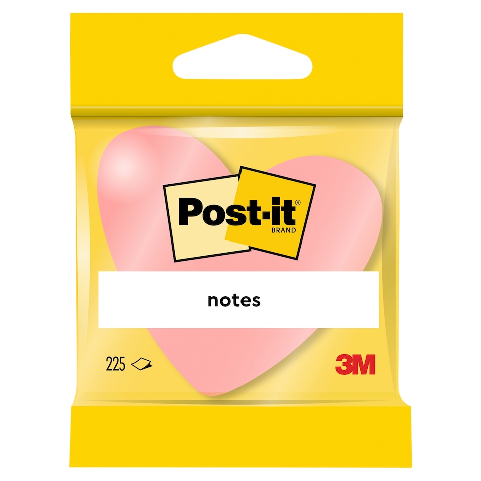 Post-it Note Shapes - Heart - Tesco Groceries