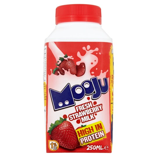 Mooju Milk Strawberry Carton 250Ml - Tesco Groceries