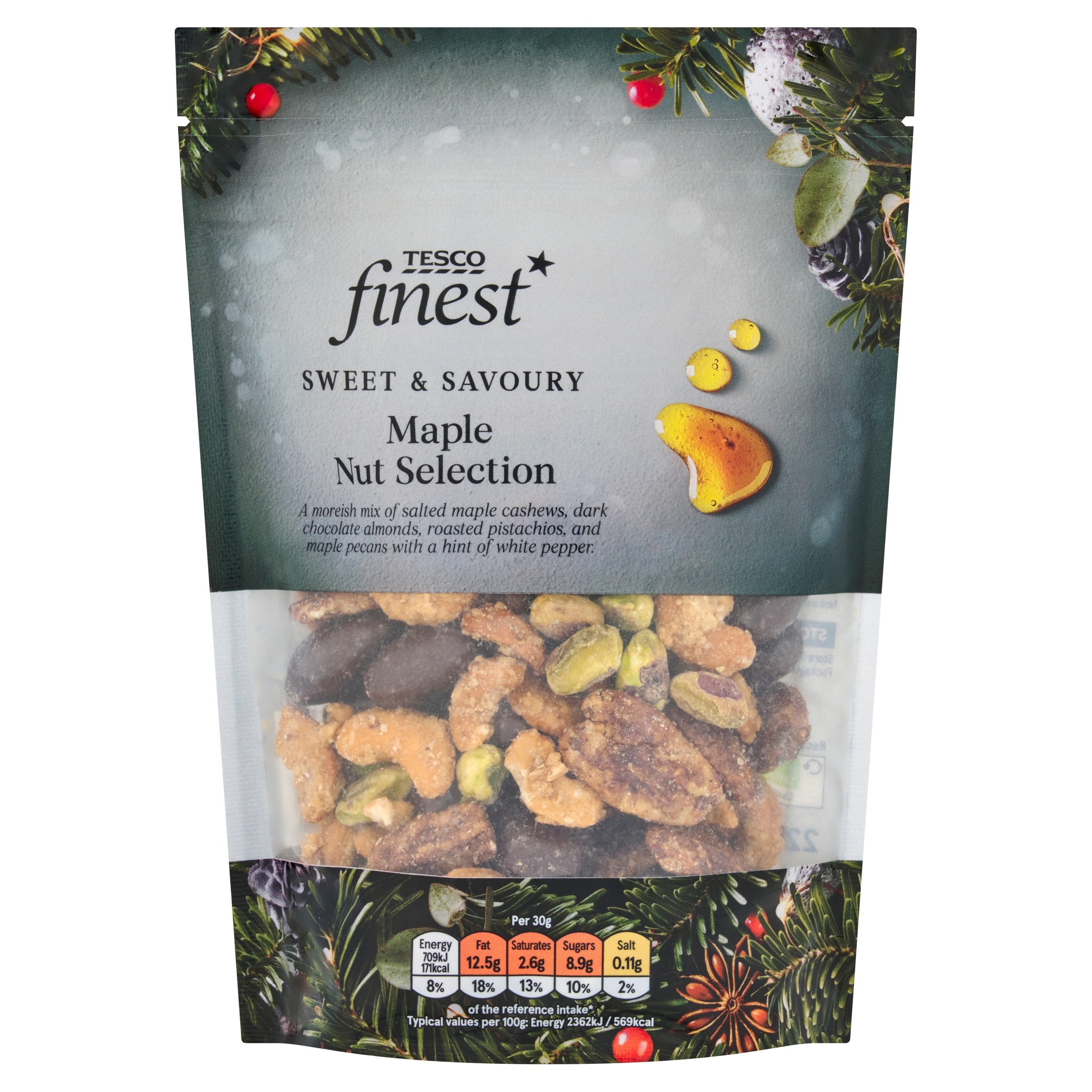 Tesco Finest Maple Nut Selection 225G - Tesco Groceries