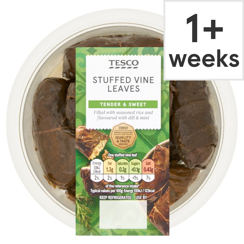 Tesco Stuffed Vine Leaves 162g - Tesco Groceries