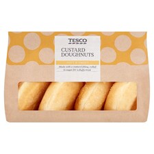 Tesco Custard Doughnuts 4 Pack - Tesco Groceries
