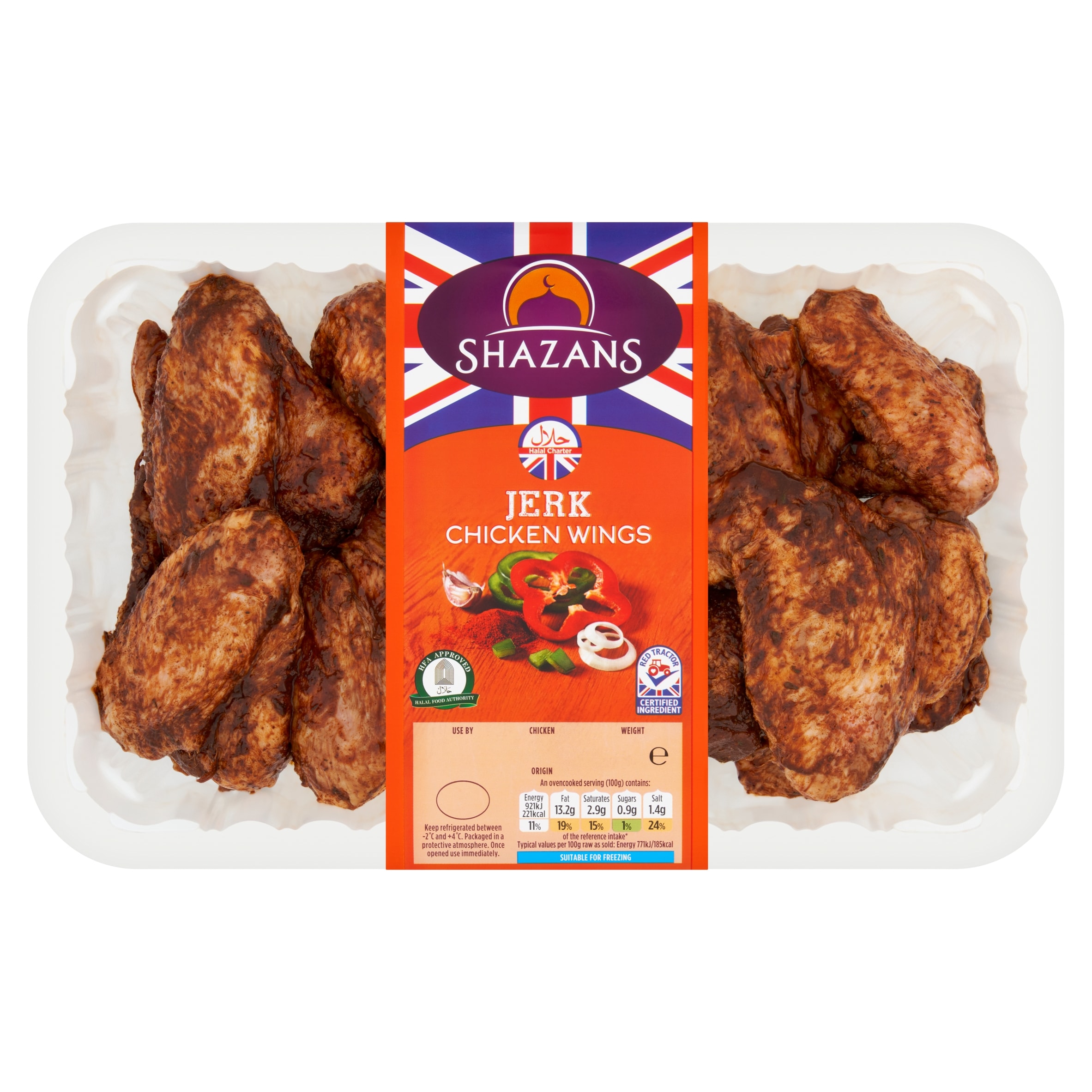 Shazans Jerk Chicken Wings 900G-1.1Kg - Tesco Groceries