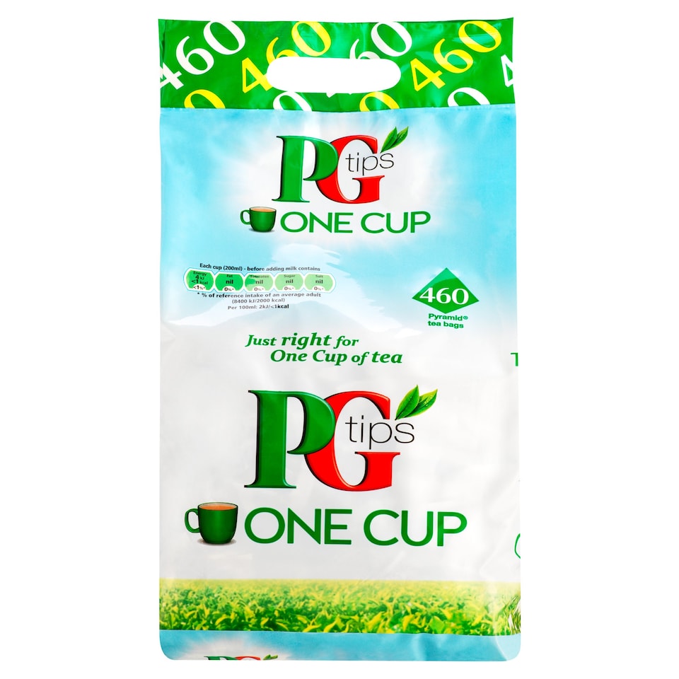 PG TIPS ONE CUP 460S TEABAGS 920G - Tesco Groceries