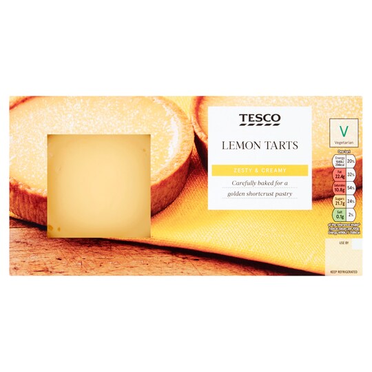 Tesco Zesty Lemon Tarts 2 X 110g Tesco Groceries